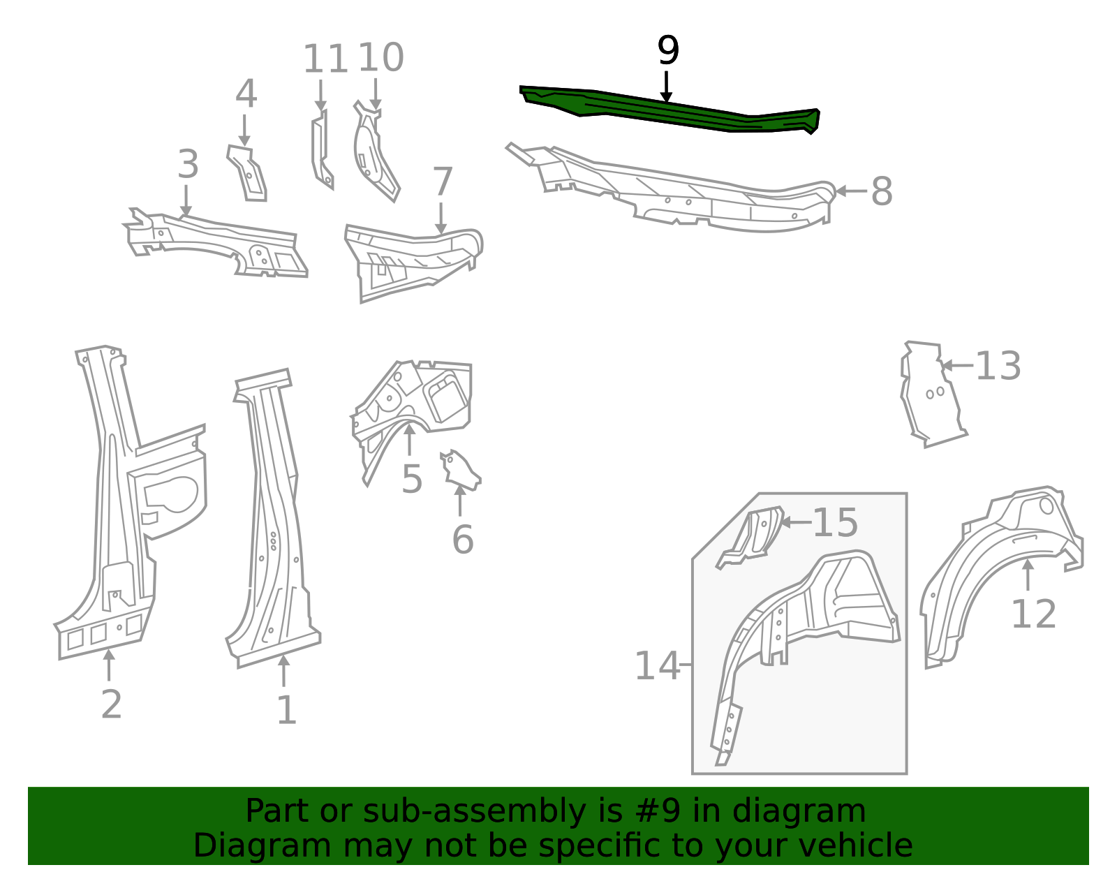 2011-2016 Scion tC Upper Extension 61626-21040 | Toyota Parts Center
