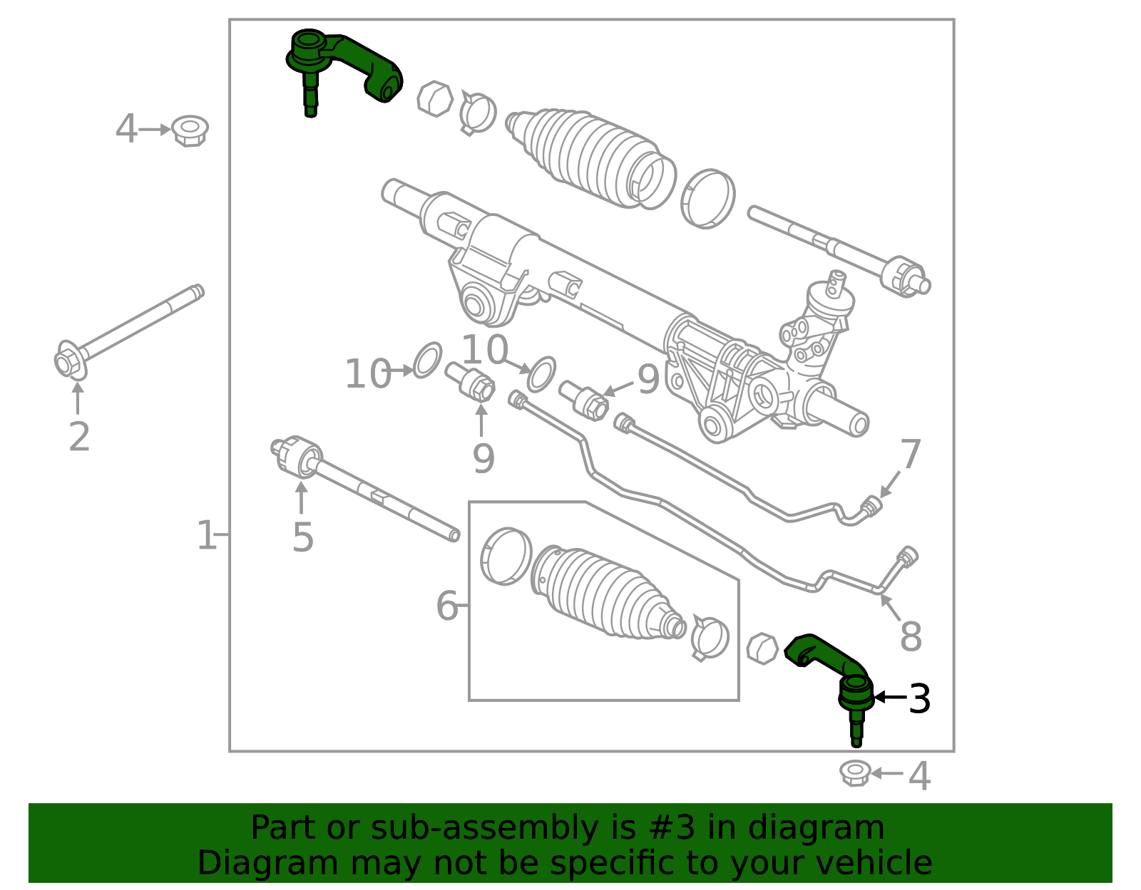 2010-2014 Ford F-150 Motorcraft Outer Tie Rod MEOE-145 | OEM Parts Online