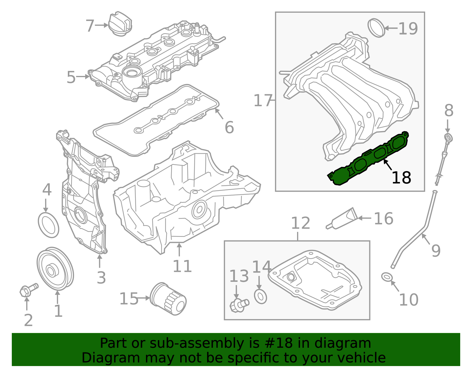 14035-1HK0A - Manifold Gasket 2012-2019 Nissan | Official Nissan Parts ...