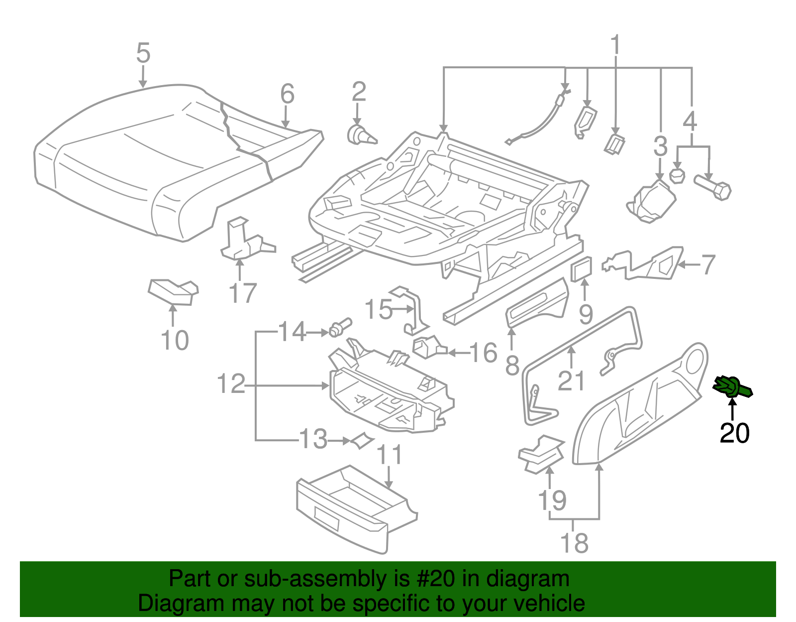 2006-2014 Volkswagen Side Cover Clip 1T0-881-621 | VW Direct Auto Parts