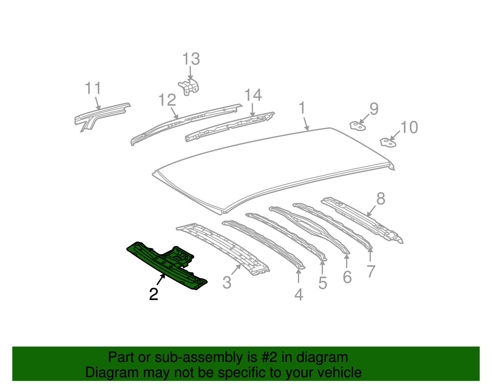 2009-2015 Toyota Venza Windshield Header 63102-0T900 | Toyota Parts Center