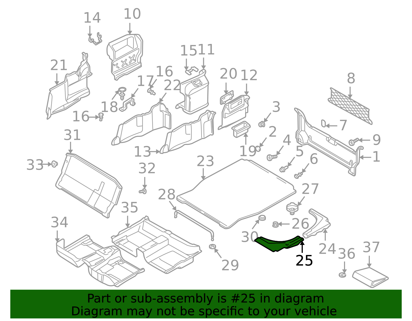 51-47-8-165-264 - High-Quality Trunk Mat Base for 1995-2001 BMW ...