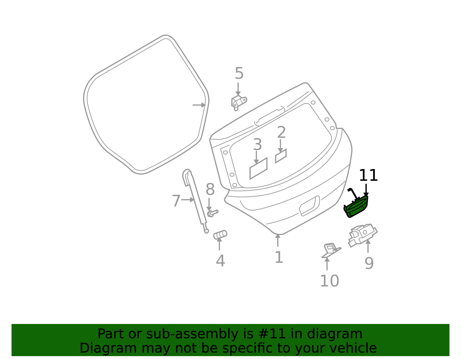90606-EL00A - High-Quality Liftgate Latch Handle for AutoNation Parts