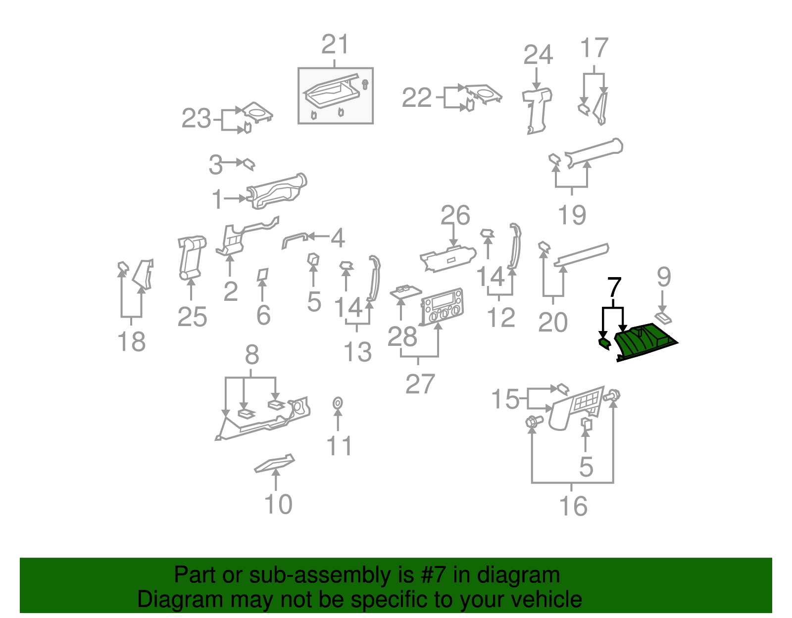 2007-2014 Toyota FJ Cruiser Lower Trim Panel 55045-35131 | Toyota Parts ...
