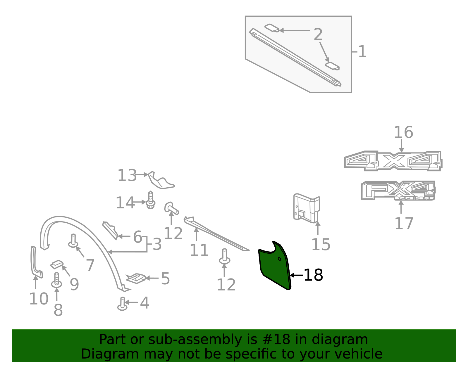 Genuine OEM Ford Part - Mud Flap Kit HC3Z-16A550-CB | Genuine OEM Ford ...