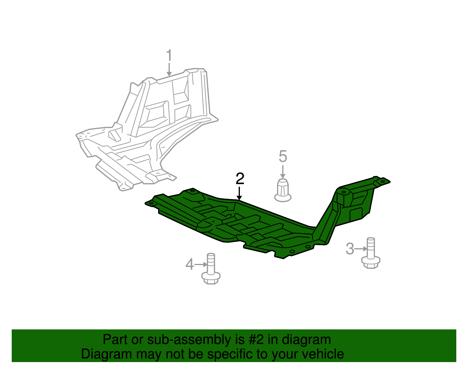 2015-2018 Toyota Yaris Under Cover 51442-0D141 | Toyota Parts Express