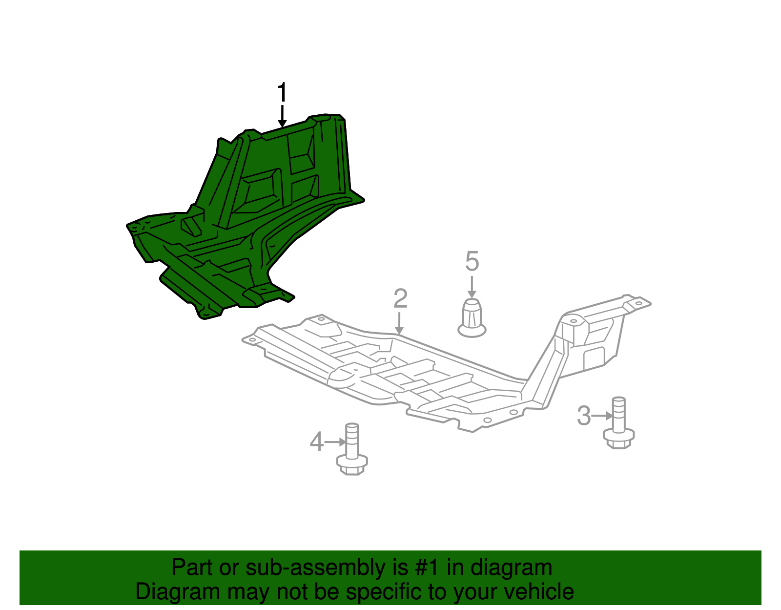 Genuine Toyota Under Cover part# 51441-0D231 for 2015-2018 Toyota Yaris ...