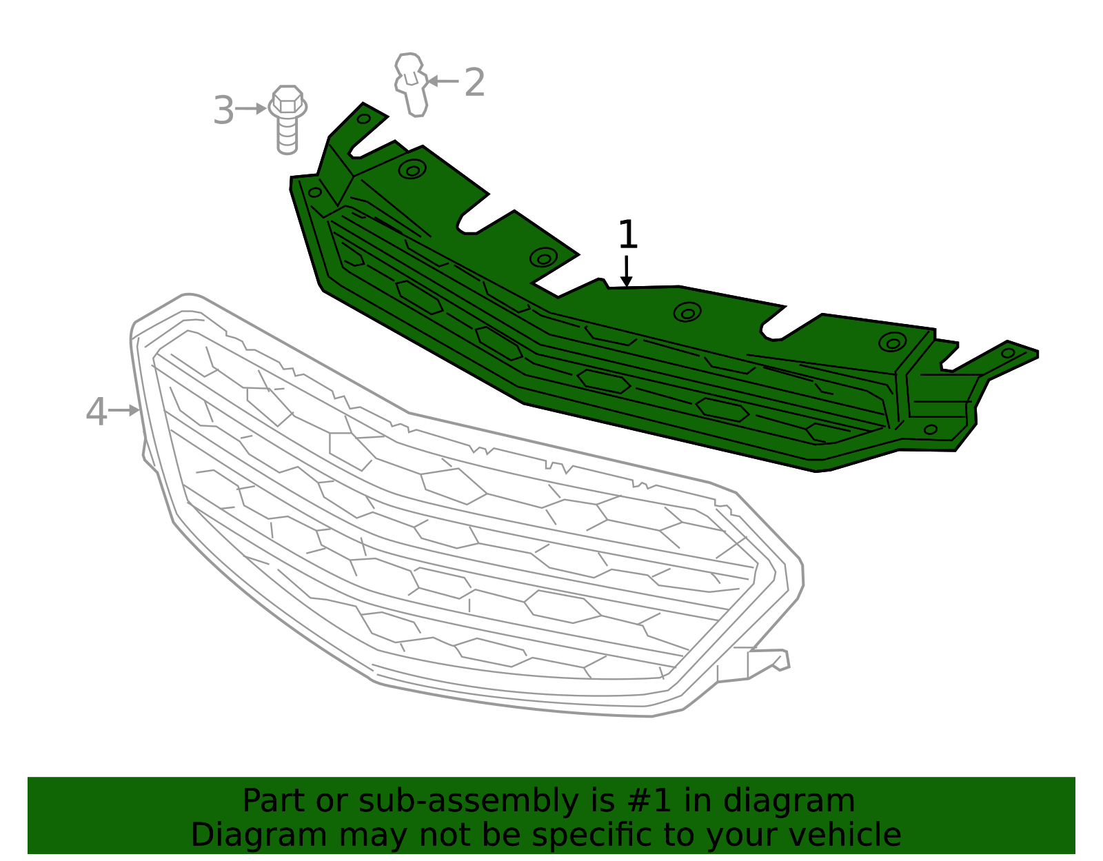 2016-2017 Chevrolet Equinox Front Upper Grille 23383218 GM ...