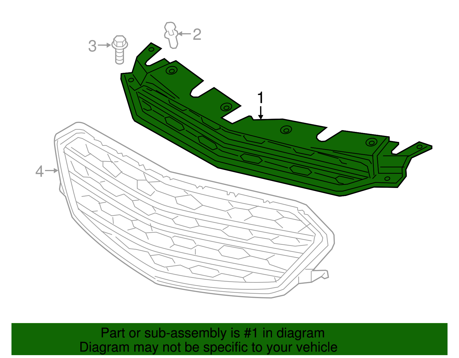 2017 Chevrolet Equinox Front Upper Grille 84071491 | Capital Chevy Parts