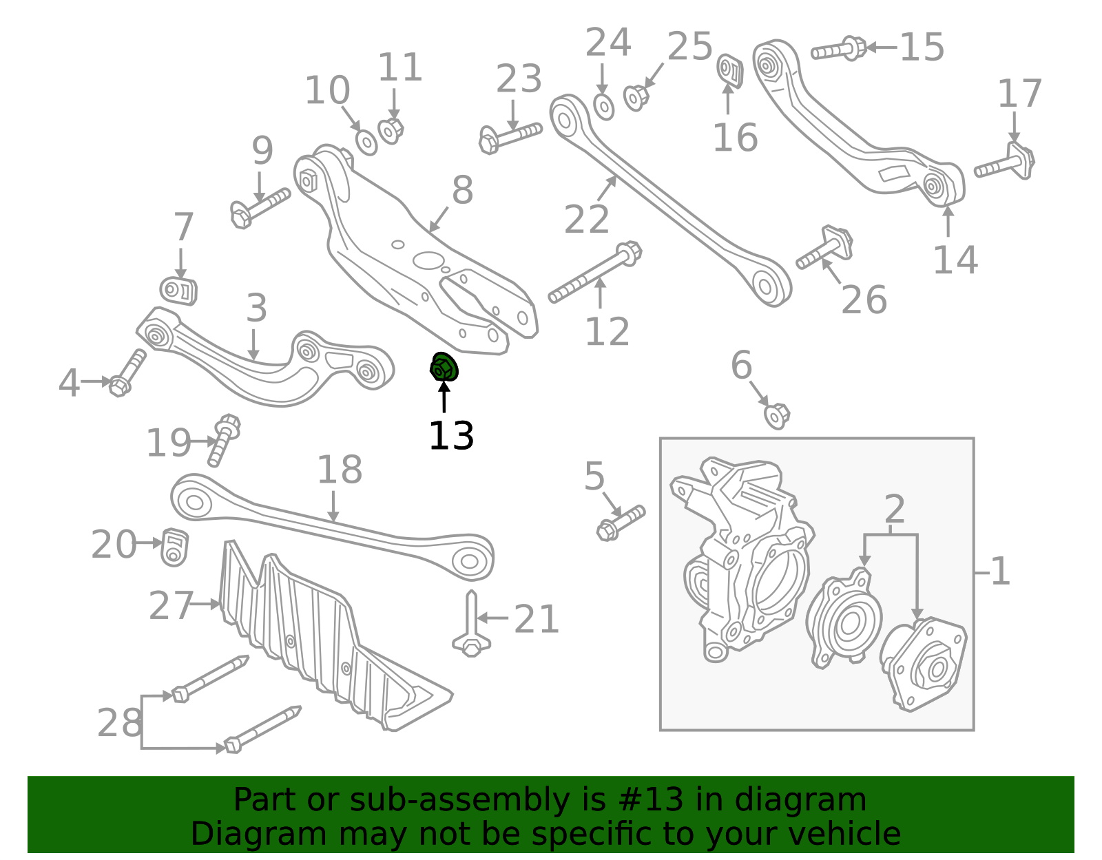 2017-2025 Audi Lower Control Arm Nut WHT-010-234 | Audi USA Parts