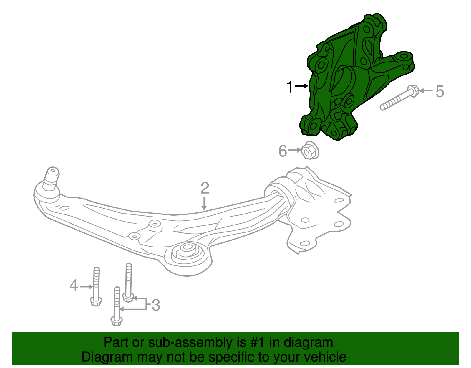 2015-2024 Ford | Motorcraft™ Knuckle | MEF-320 | Walls' Ford Parts