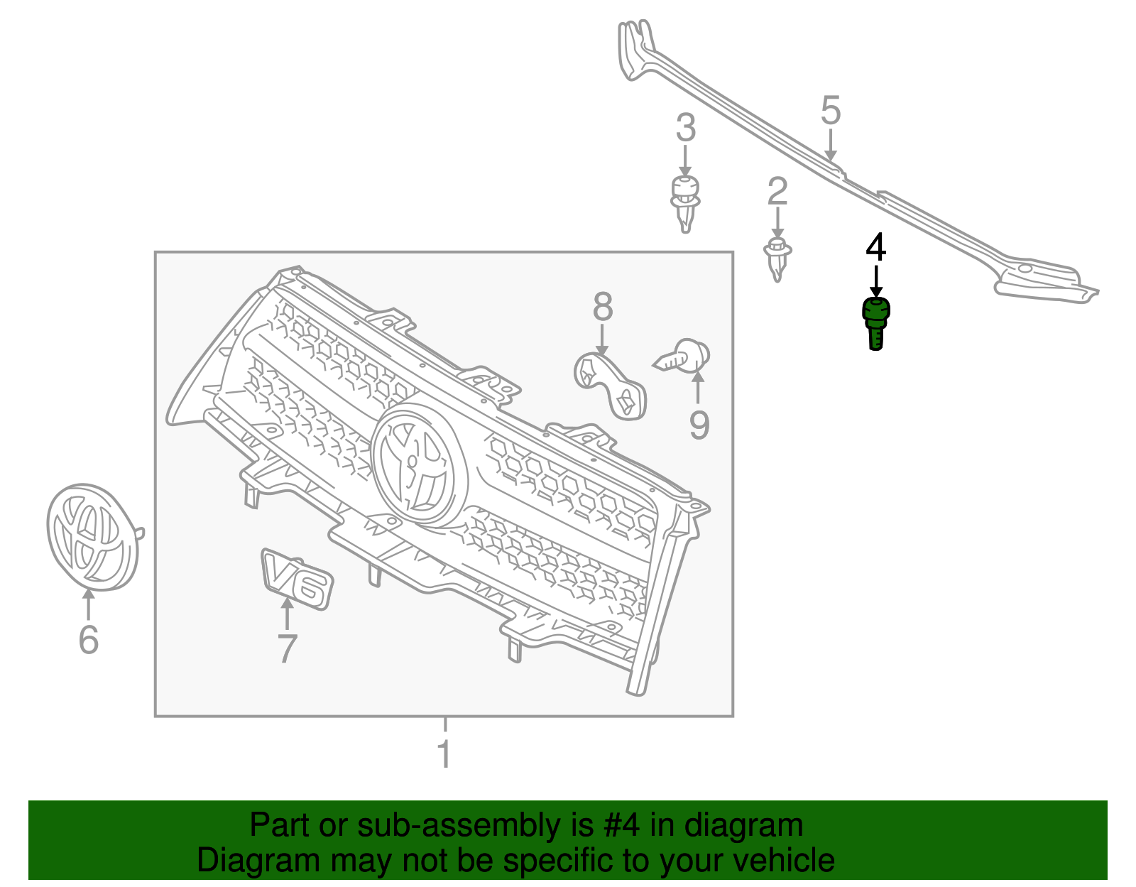 2007-2013 Toyota Protector, Radiator Grille 53119-42020 | Frontier Toyota
