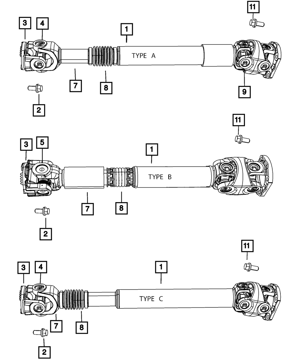 2003-2013 Mopar Drive Shaft 52123326AD | Mopar eStore