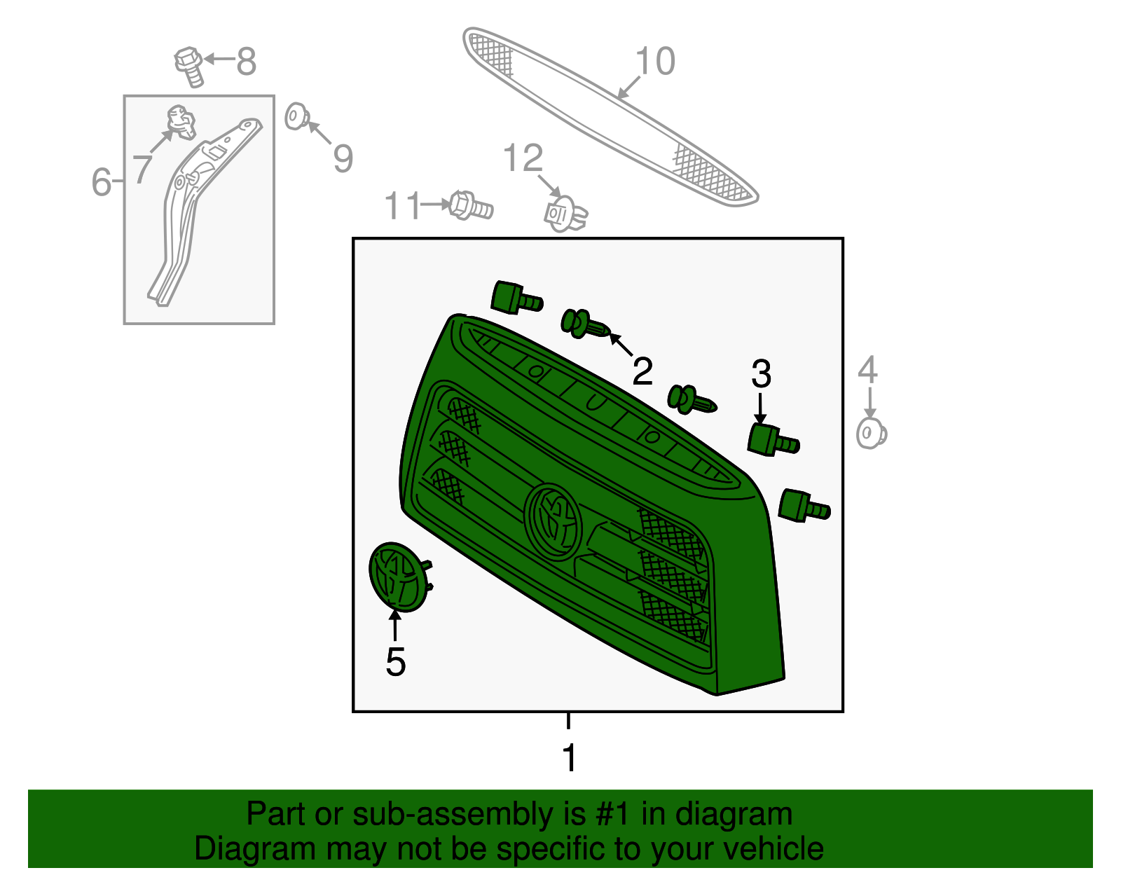 53100-0C160 - Toyota Grille Assembly 2007-2009 Toyota Tundra | Performance Auto Parts