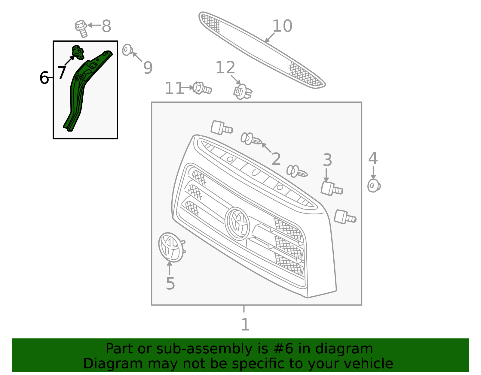 Grille Bracket 53117-0C020 | Toyota Parts Center