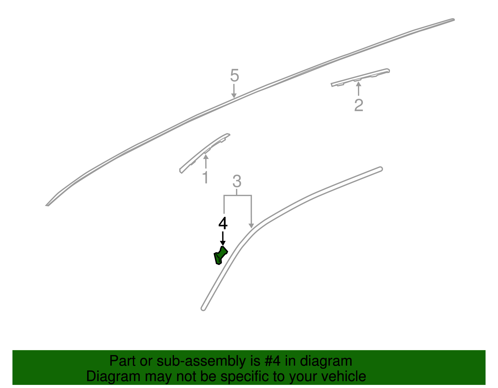 2008-2017 Buick Enclave Front and Rear Side Door Opening Frame Reveal ...