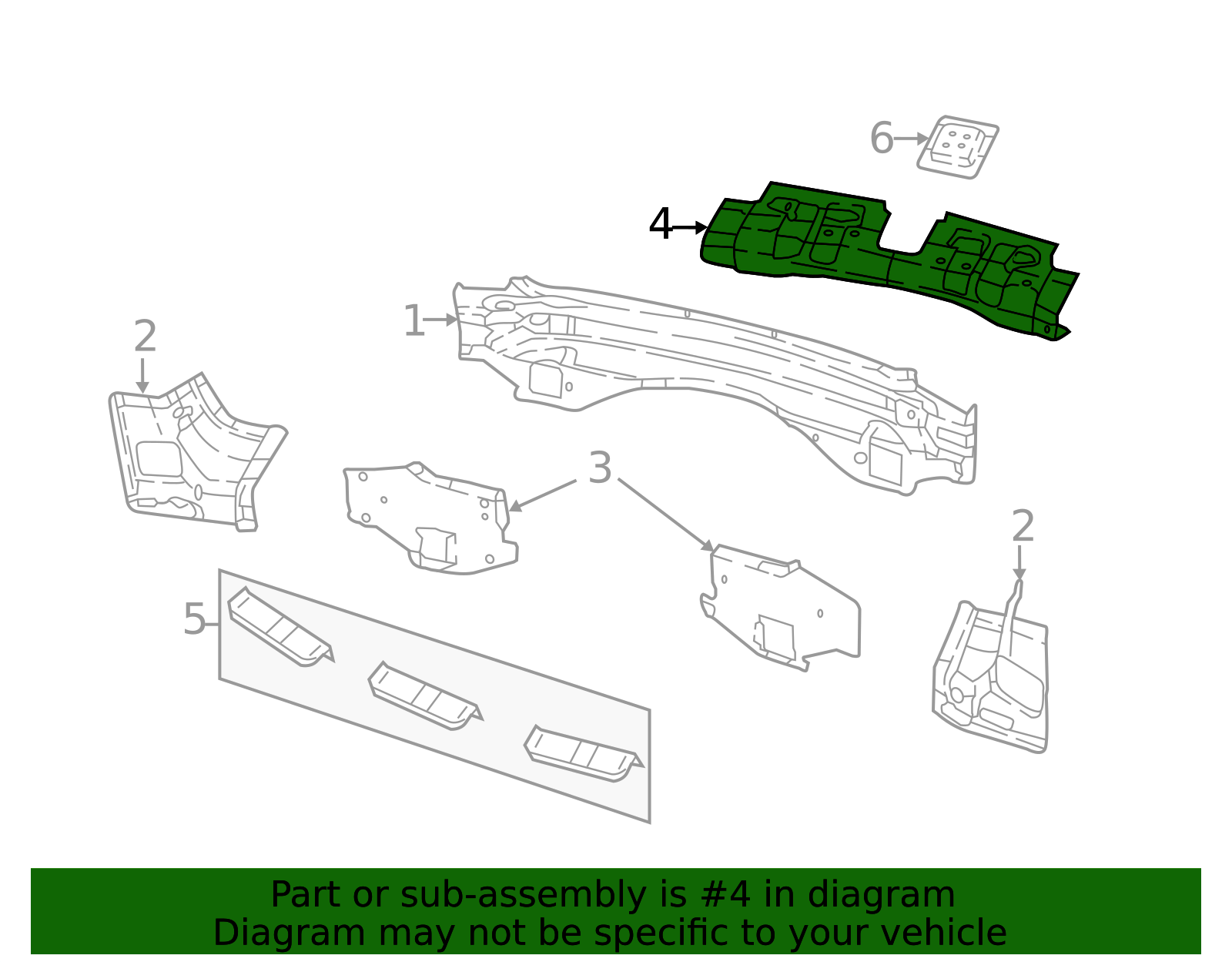 2011-2025 Mopar Rear Floor Crossmember 68160821AA | Mopar Parts Canada