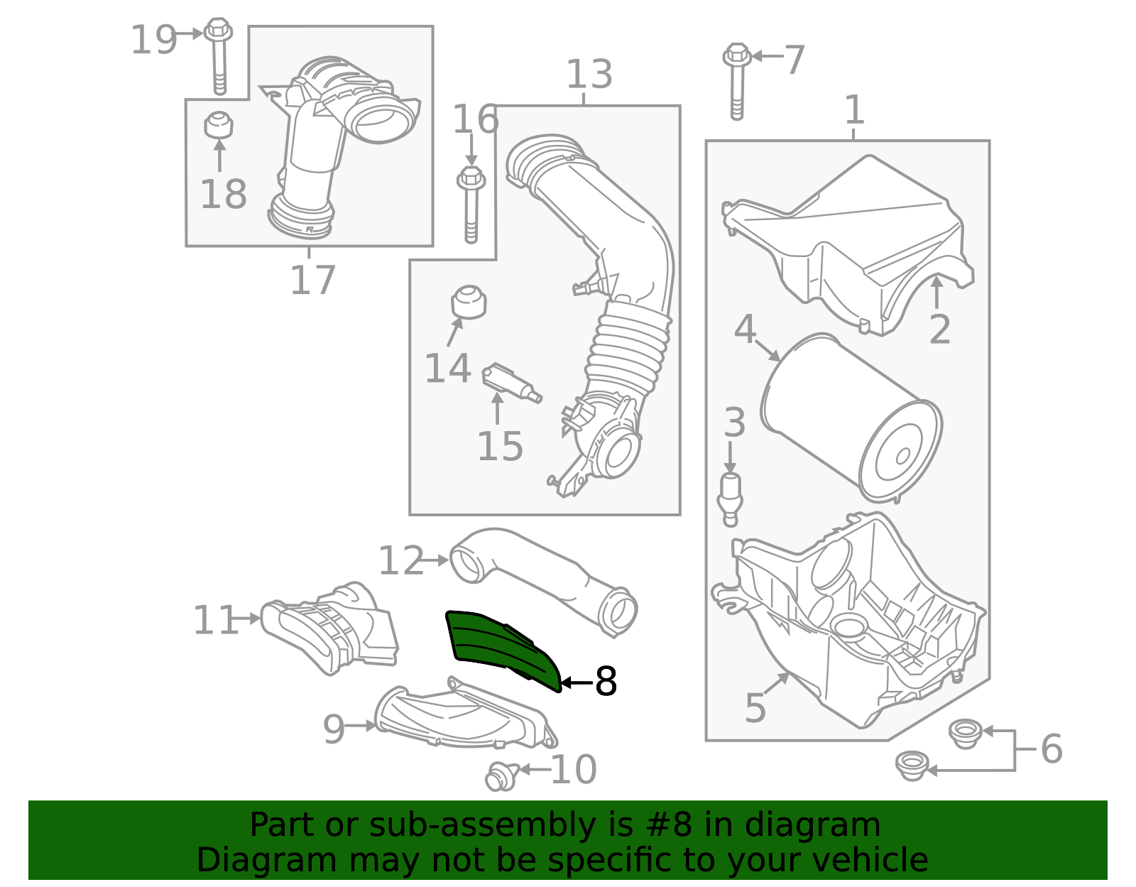 2013-2019 Ford | Engine Air Intake Hose | BV6Z-9C675-A | Walls' Ford Parts