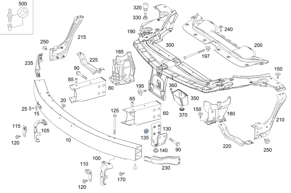 2005-2020 Mercedes-Benz Holder 231-626-09-14 | Mercedes-Benz Parts