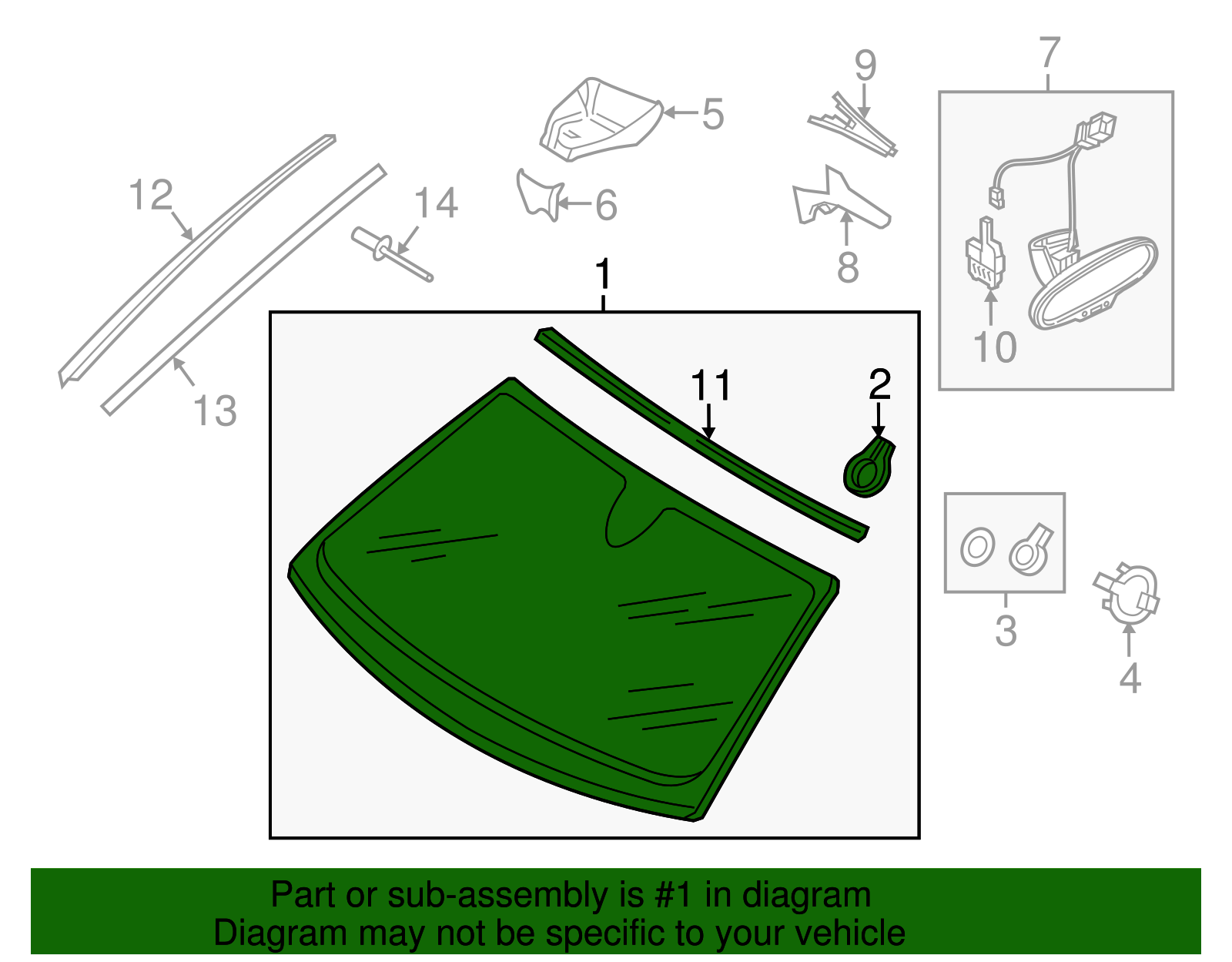 2013-2018 Audi Windshield 4G0-845-099-G-NVB | Audi USA Parts