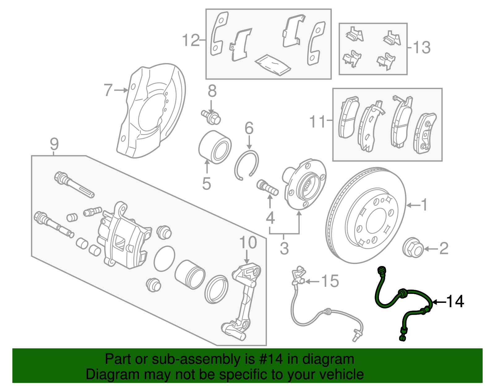 2014-2024 Mitsubishi Brake Hose 4650B240 | Mitsubishi Parts Warehouse ...