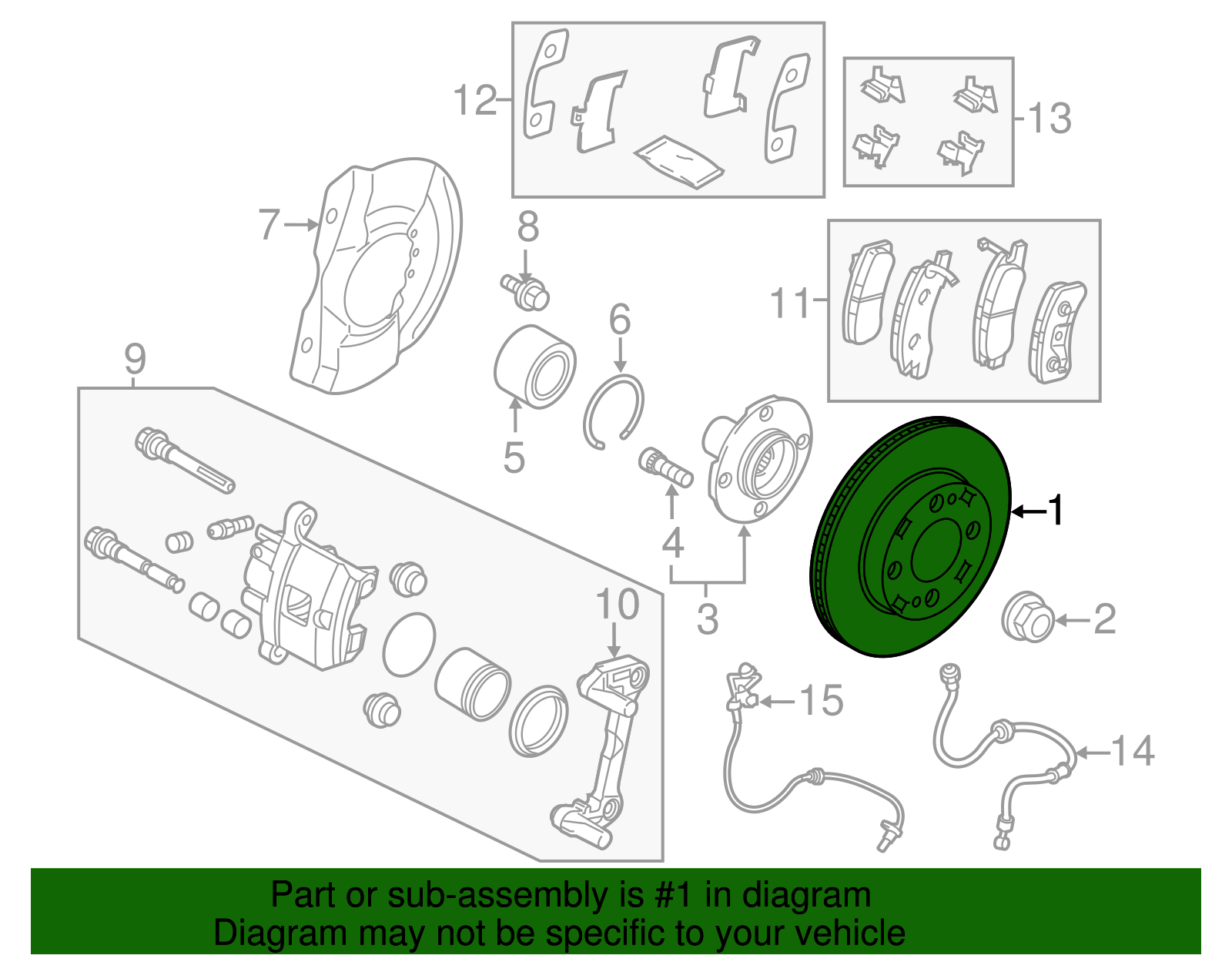 2017-2024 Mitsubishi Advantage Select™ Brake Rotor,Front MZ690472 ...