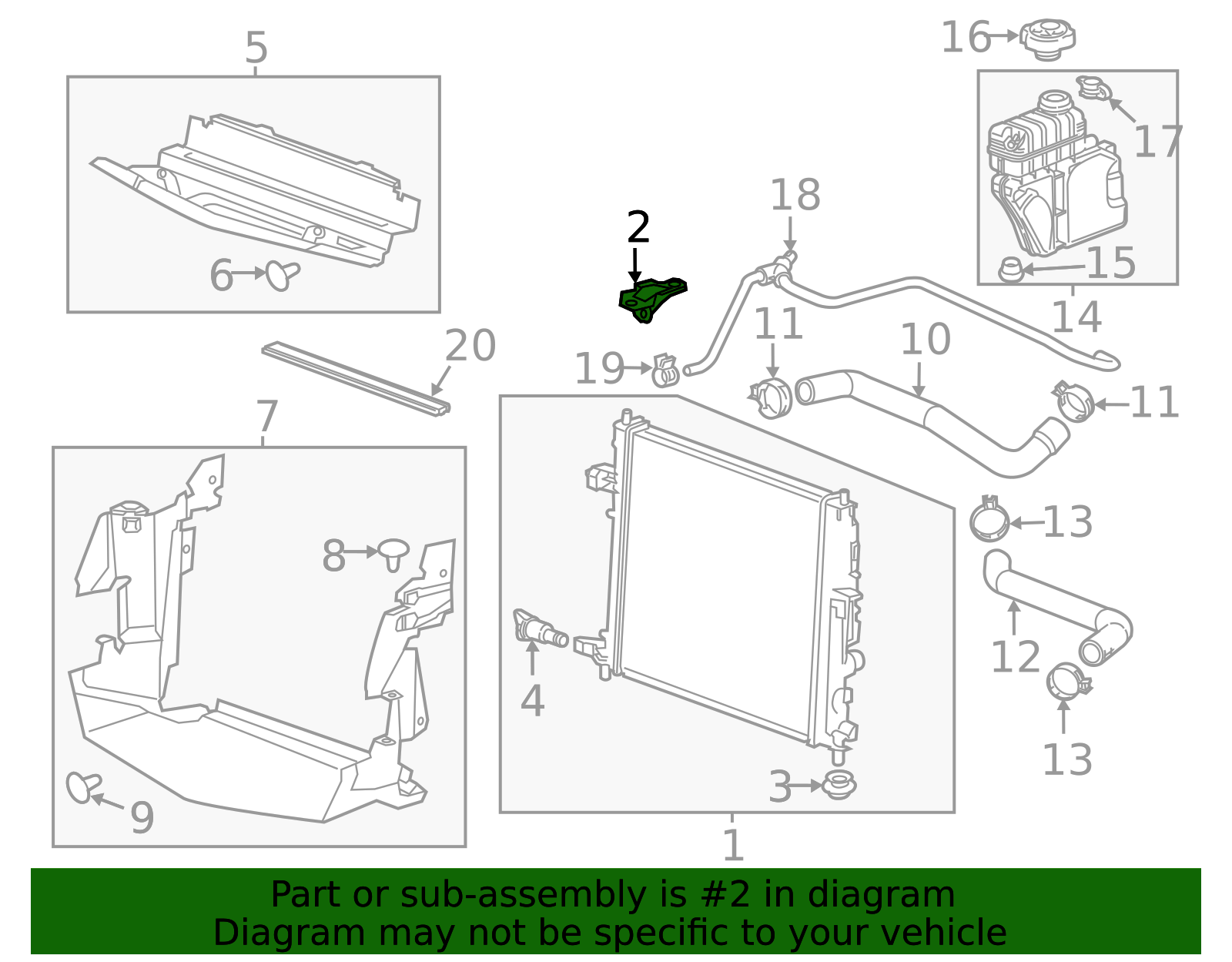 2013-2019 Cadillac ATS Upper Bracket - Passenger Side (RH) 23233993 ...