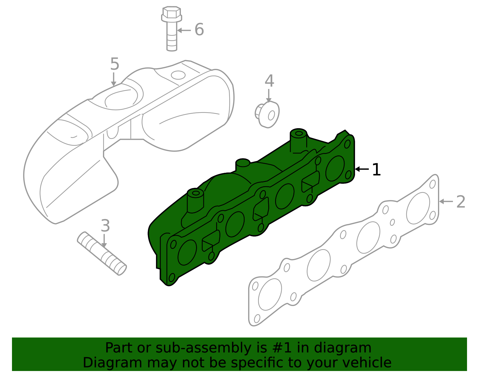 2010-2012 Hyundai Genesis Coupe Exhaust Manifold 28510-2C400 | OEM ...