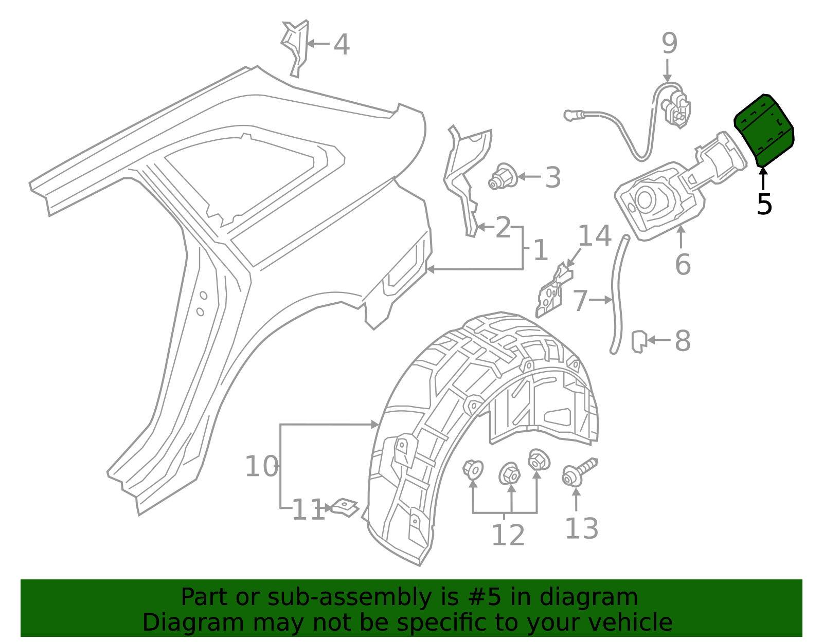 8W0-809-907-GRU - Fuel Door 2017-2019 Audi A4 allroad | Audi OEM Parts Guy