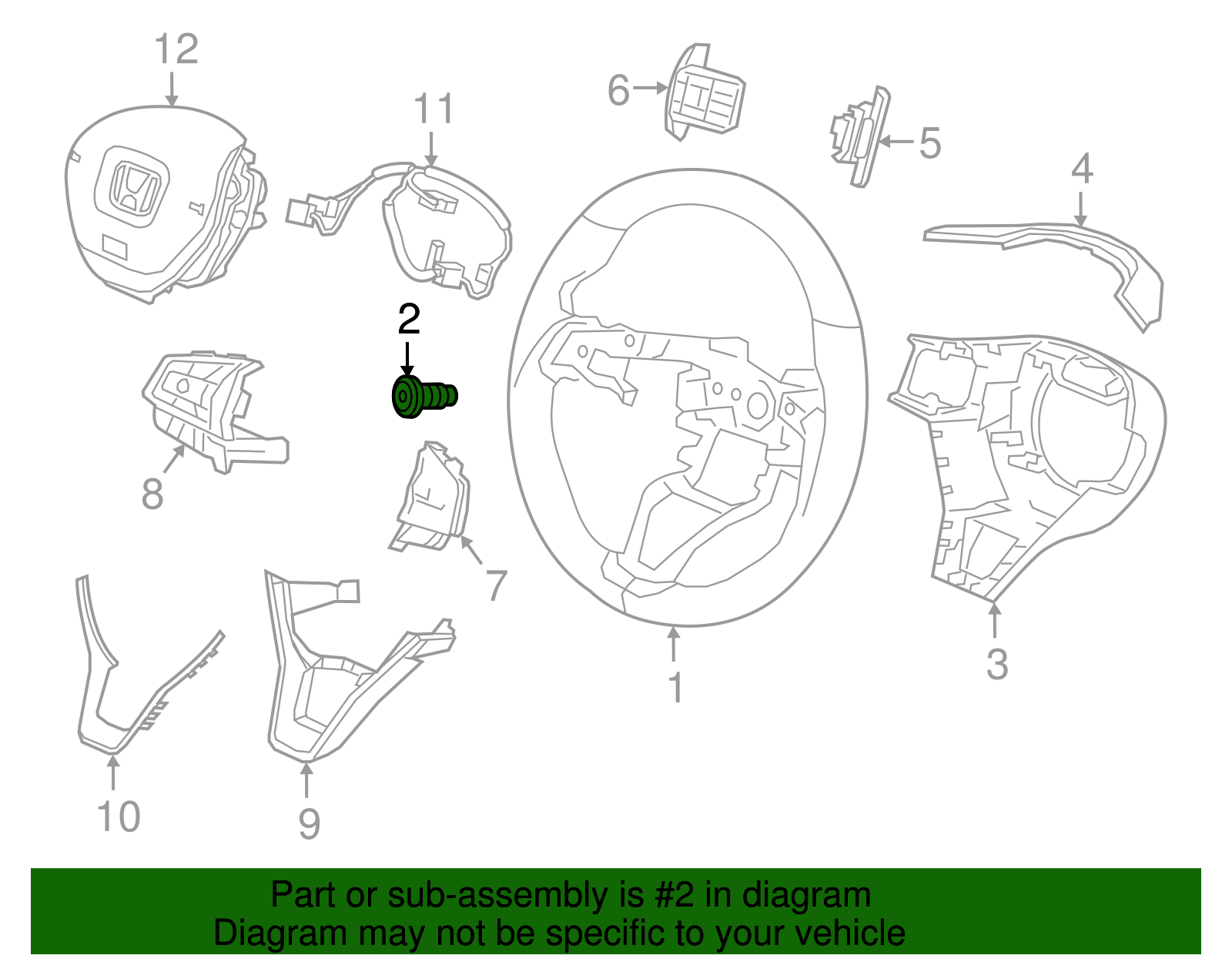 2013-2025 Honda Steering Wheel Bolt 90161-TX4-000 | OEM Parts Online