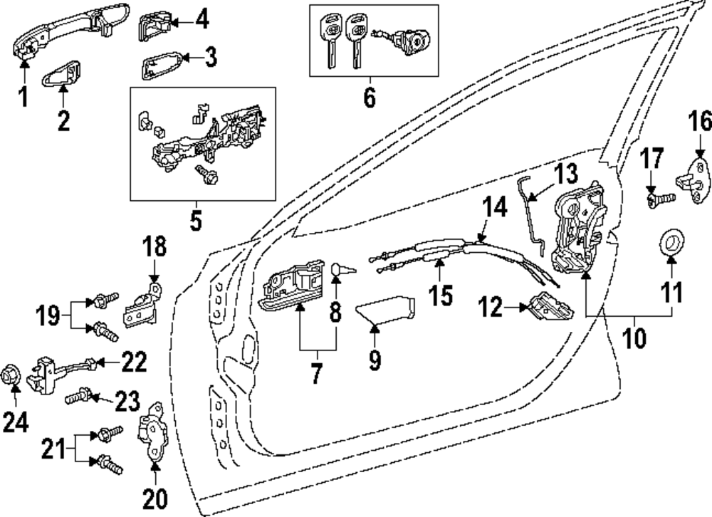 2025 Toyota Camry Lock Assembly 69030-AQ010 | Toyota Parts Center