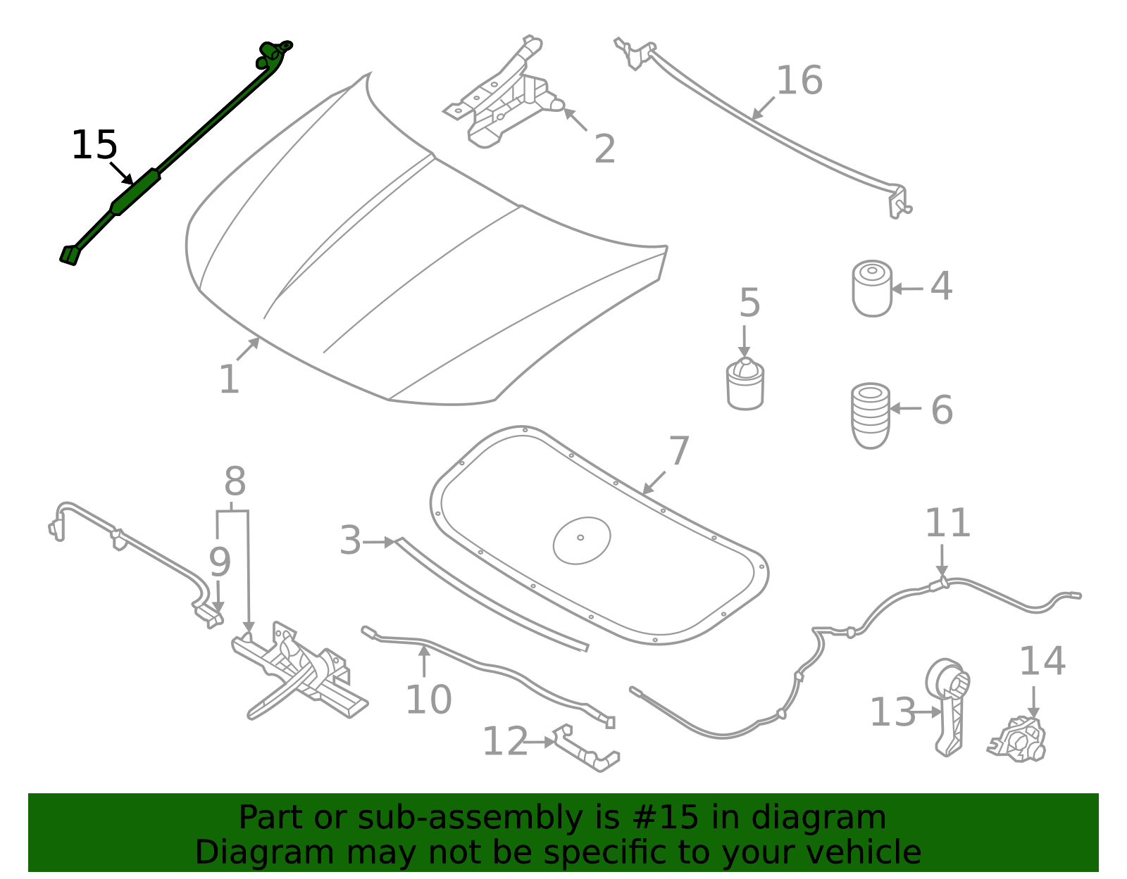 2022-2025 Hyundai Tucson Support Rod 81170-N9000 | OEM Parts Online