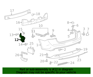 52592-07010 - Bumper Seal 2013-2018 Toyota Avalon | Toyota of Colorado ...