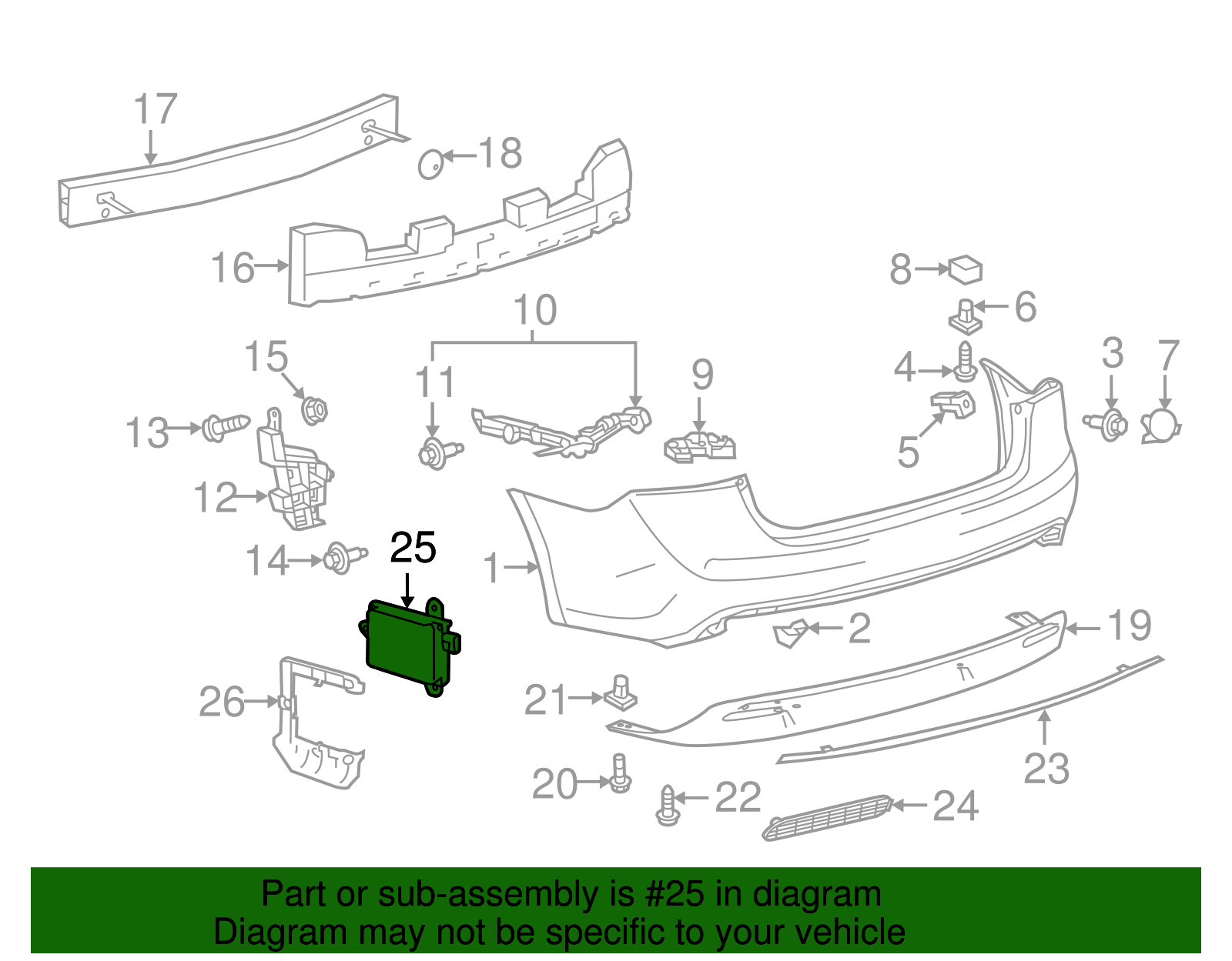 OEM 2013-2018 Toyota Avalon Object Sensor Part # 88162-07013 | Modern ...