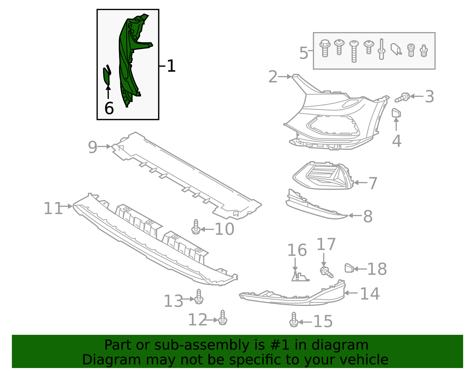 2019-2024 Audi Q3 Bumper Cover 83A-807-108-A-GRU | Audi USA Parts