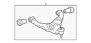 Genuine Toyota Suspension Control Arm (Left, Front, Lower) part# 48069 ...