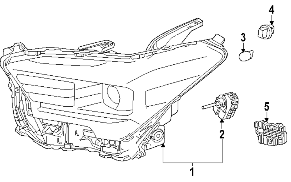 2025 Toyota 4Runner Unit Assembly Headlamp 81140-35651 | Toyota Parts ...