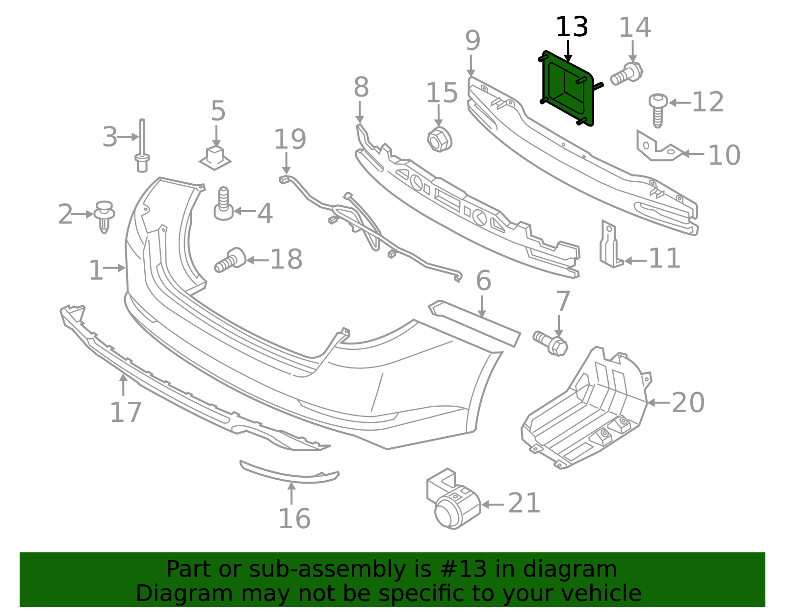 2014-2016 Kia Optima Bumper Impact Bar Bracket 86641-2T500 | Kia ...