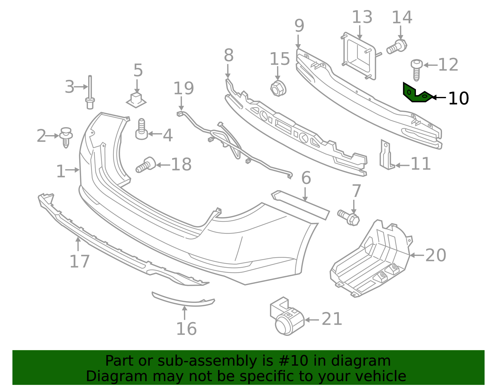 2014-2016 Kia Optima Bumper Impact Bar Bracket 86633-2T500 | TascaParts.com