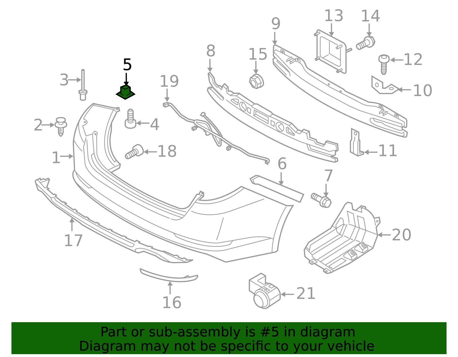 86699-1E010 - Bumper Cover Nut 2011-2013 Kia Optima | Kia.Parts Store
