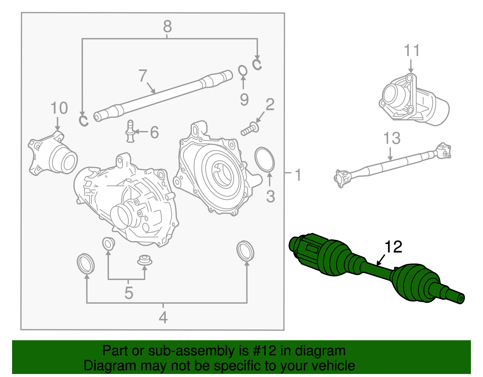 2016-2018 Cadillac CT6 Front Driver Side Half-Shaft Assembly 84509593 ...