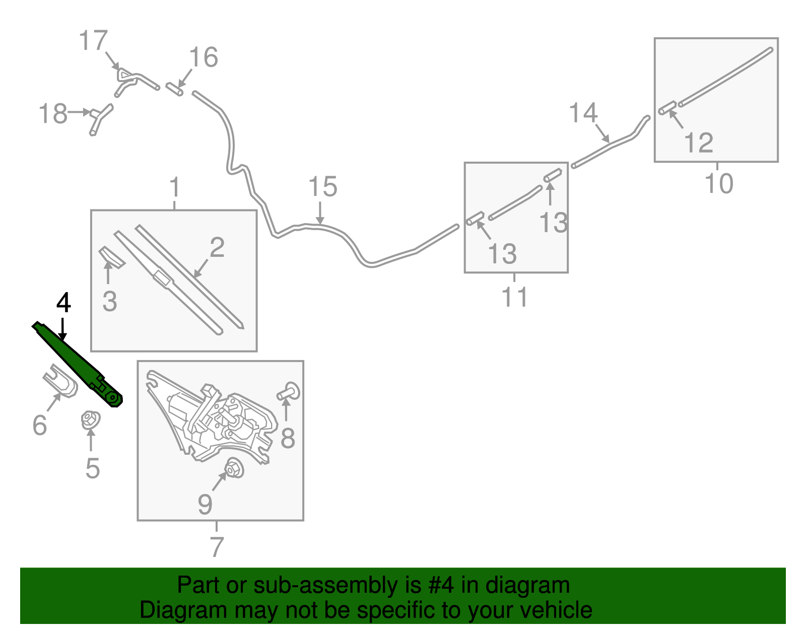 2016-2021 Hyundai Tucson Wiper Arm 98815-2J000 | OEM Parts Online