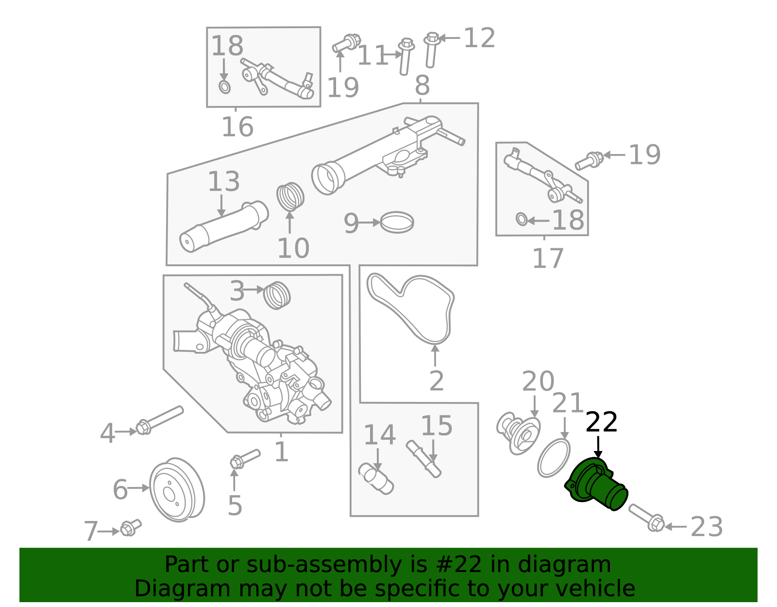 2021-2025 Ford Water Outlet ML3Z-8592-C | Ford OEM Parts Outlet