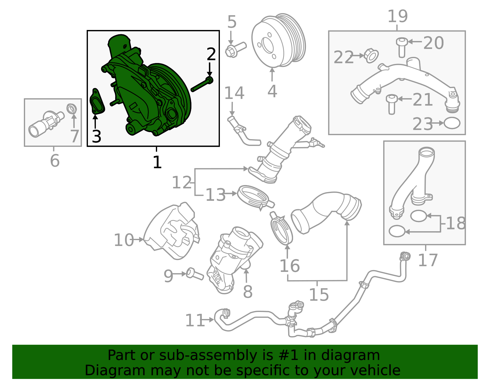 LR097165 - Water Pump Assembly - 2010-2020 Land-Rover | Land Rover Lake ...