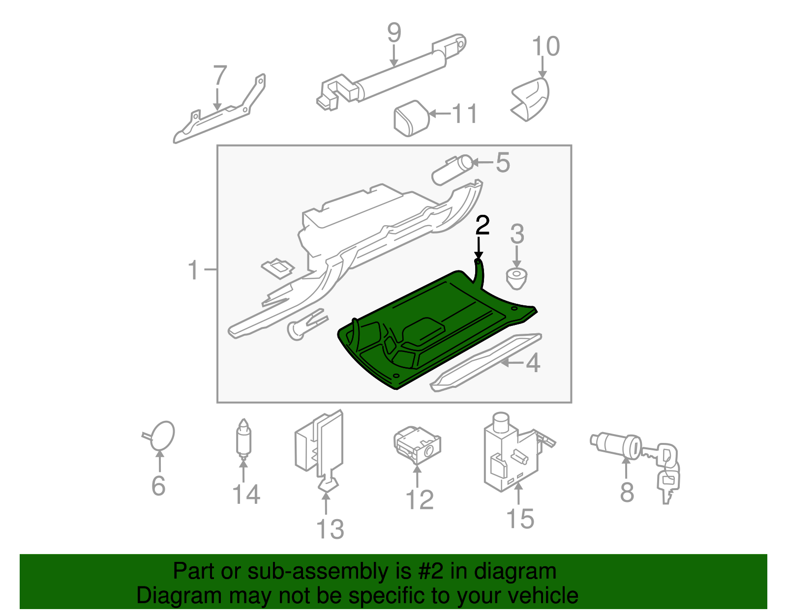 1C1-880-882-E-08H - Glove Box Door 2003-2010 Volkswagen Beetle ...
