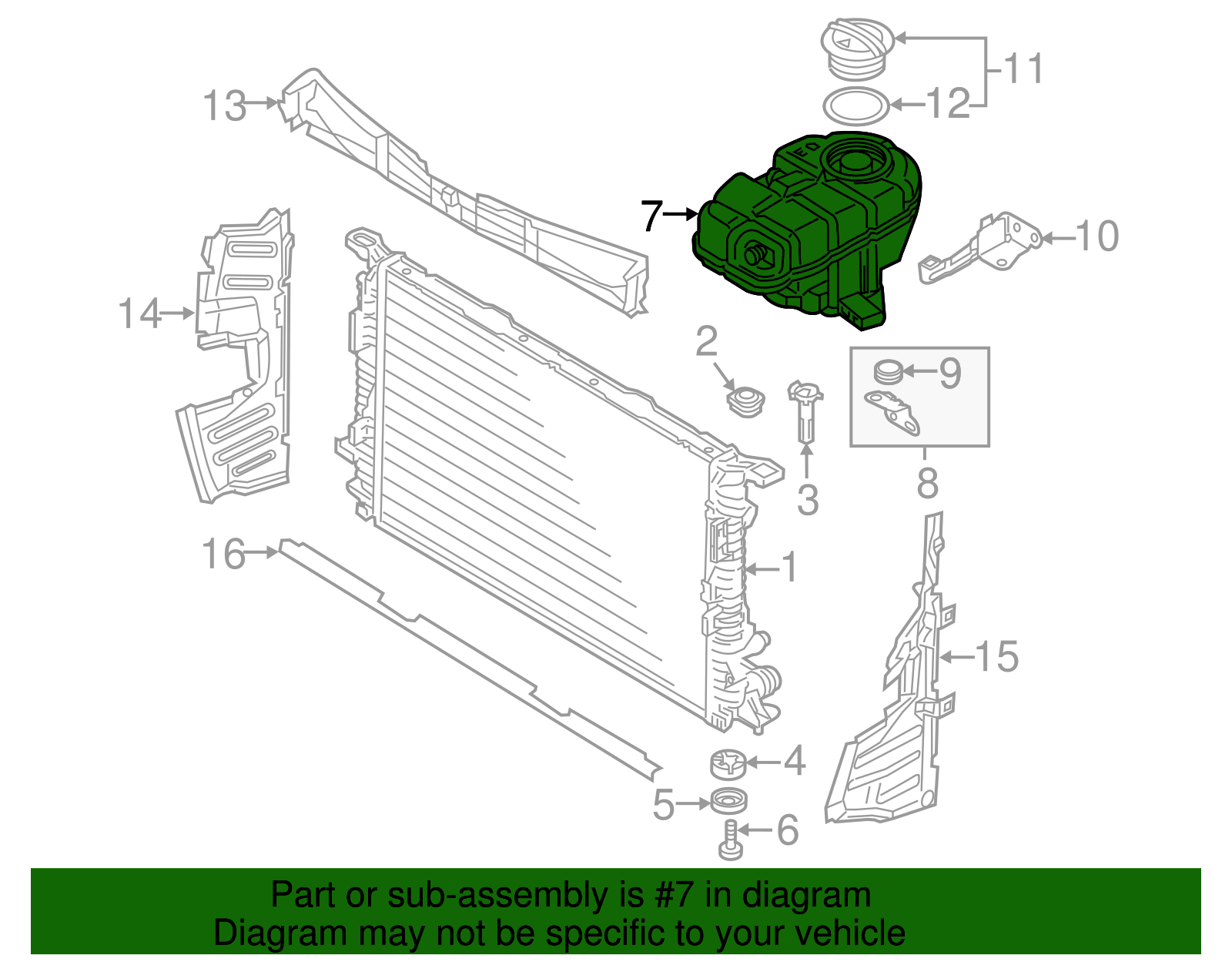 4G0-121-403-AG - Expansion Tank 2012-2018 Audi | Audi OEM Parts Guy