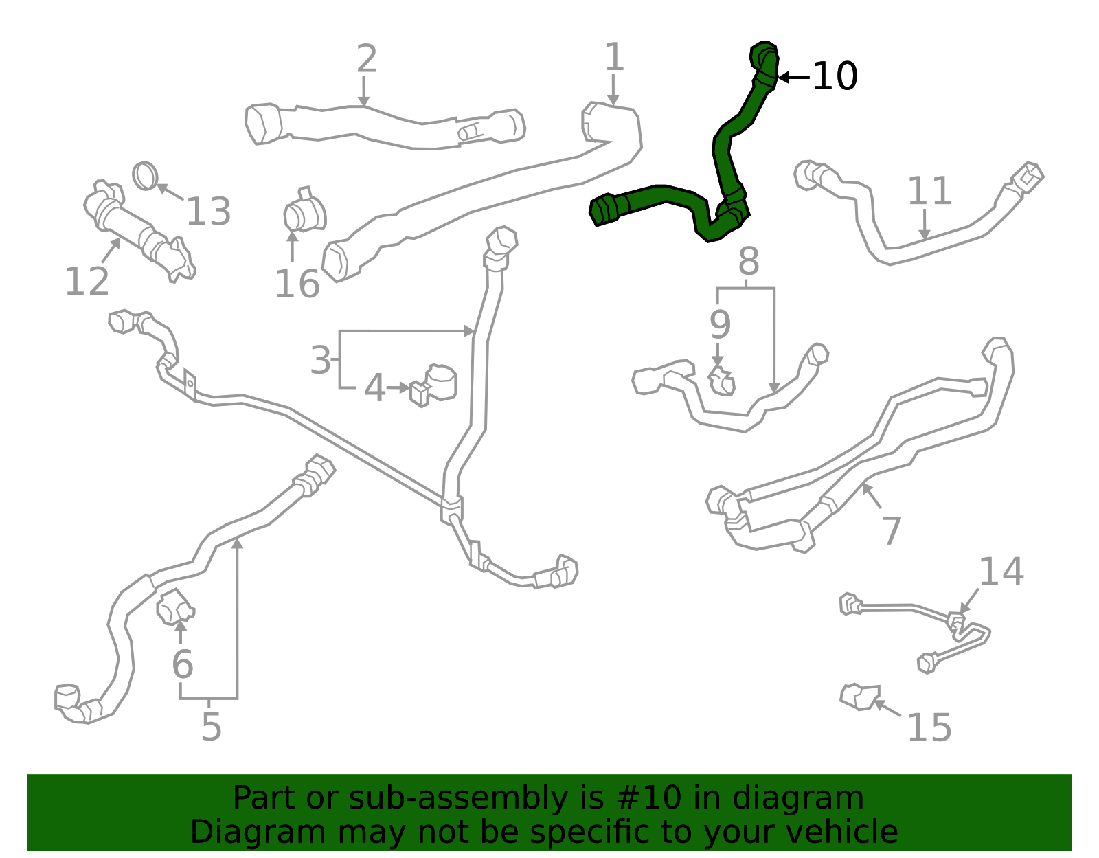 16574-WAA01 - 2021-2024 Toyota GR Supra - Inlet Hose | Nucar Toyota Parts