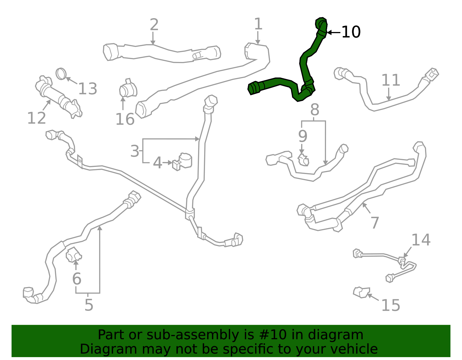 2021-2024 Toyota GR Supra Inlet Hose 16574-WAA01 | Toyota Parts Center