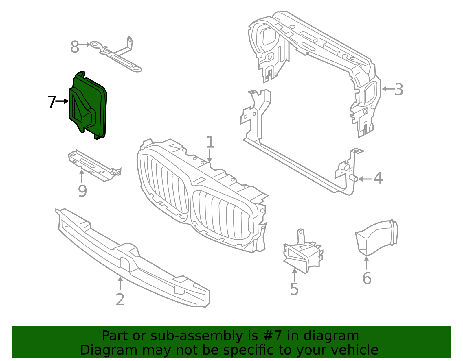 51748069276 - 2019-2023 BMW X5 Side Duct (51-74-8-069-276) | BMW of ...