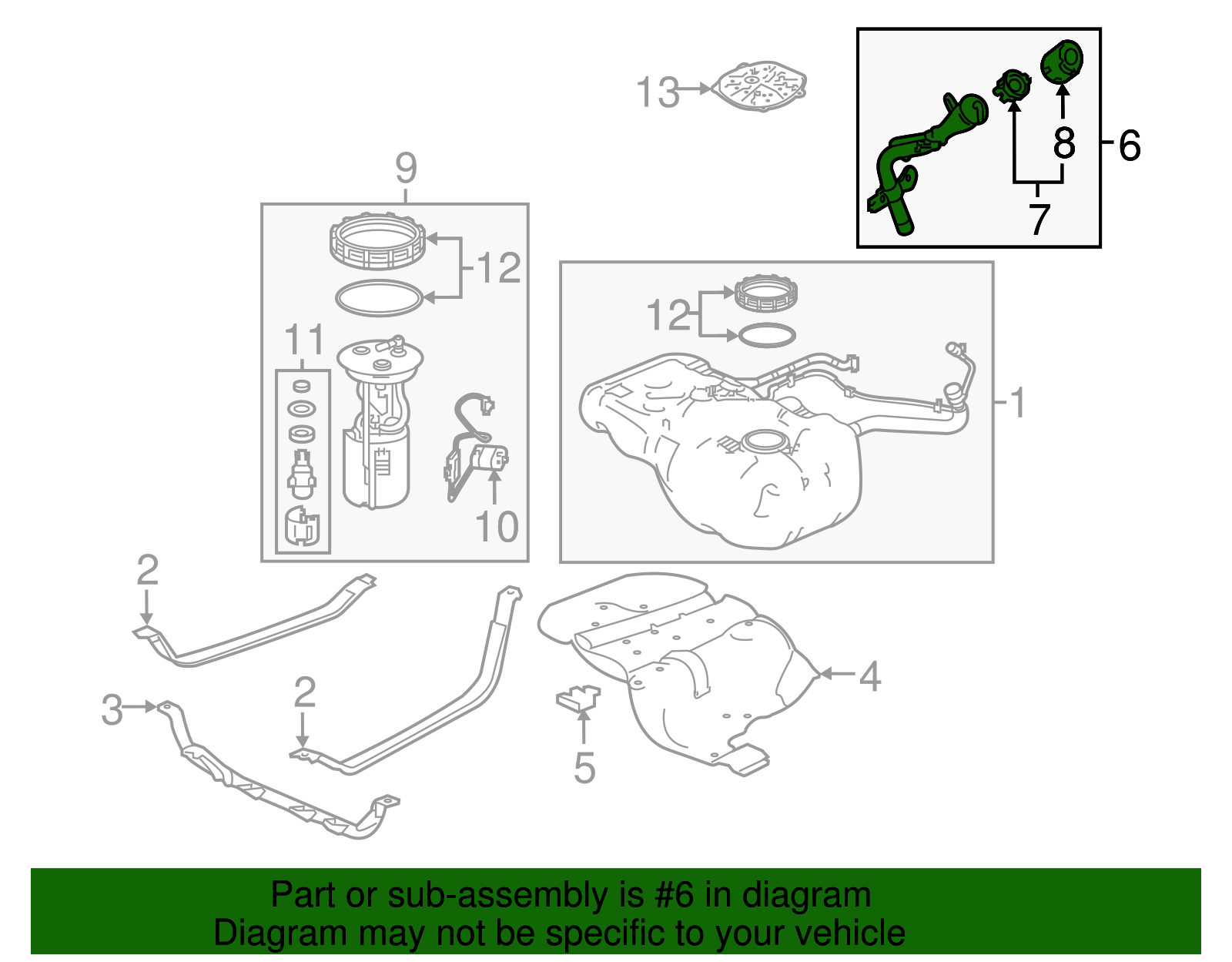 06160-T6Z-C11 - Kit Fuel Filler Pipe Assembly - 2017-2020 Honda ...